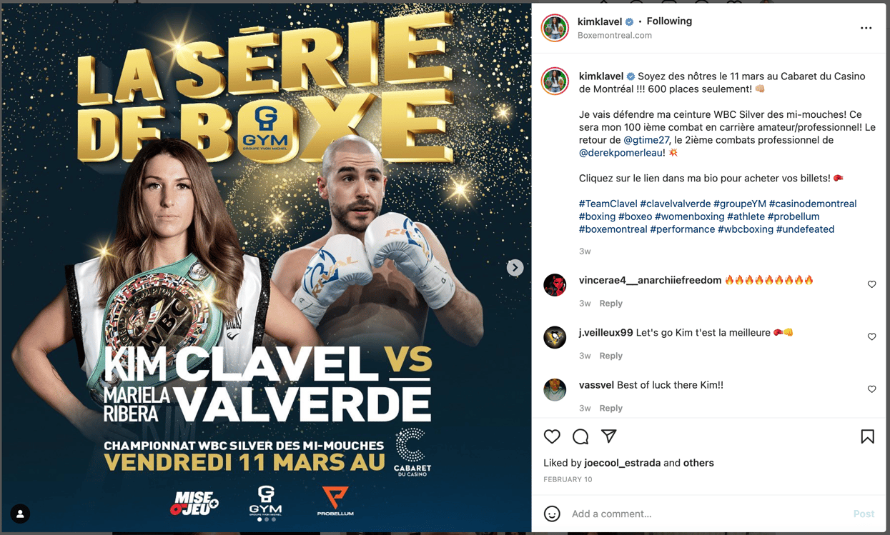 Boxer Kim Clavel Defends One Title With Eyes Set on Bigger Prize